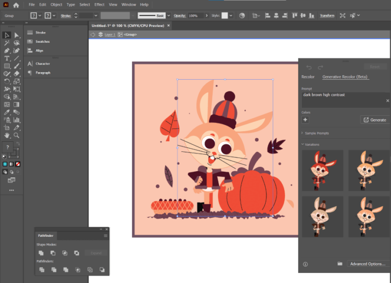 How to Use Generative Recolor Tool in Adobe Illustrator - IllustratorHow