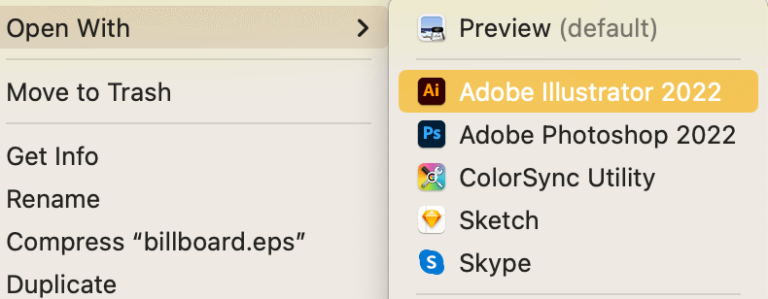 How to Export & Open EPS from Adobe Illustrator