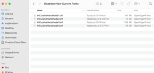 4 Handmade Cursive Fonts for Adobe Illustrator (Free Download)
