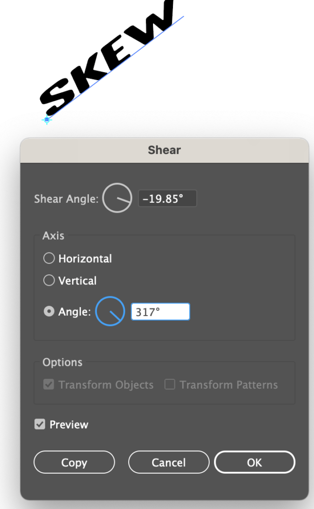 2 Easy Ways To Skew Text In Adobe Illustrator Examples 2 Easy Ways To Skew Text In Adobe Illustrator Examples